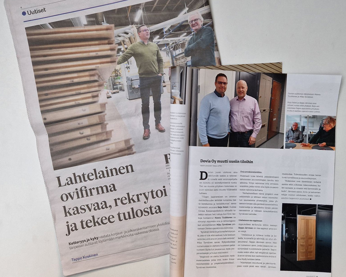 Dovia Oy - Ovet, jotka kestävät aikaa